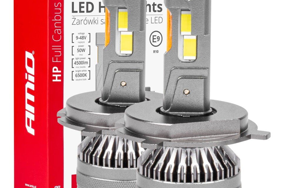 HP Full Canbus H4 LED auto sijalice 12v 24v 6500k AMIO-03673