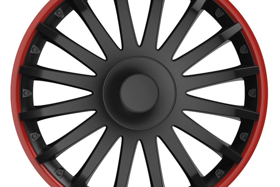 Hubcap Crystal 15" Black & Red (crna sa crvenim ukrasima)