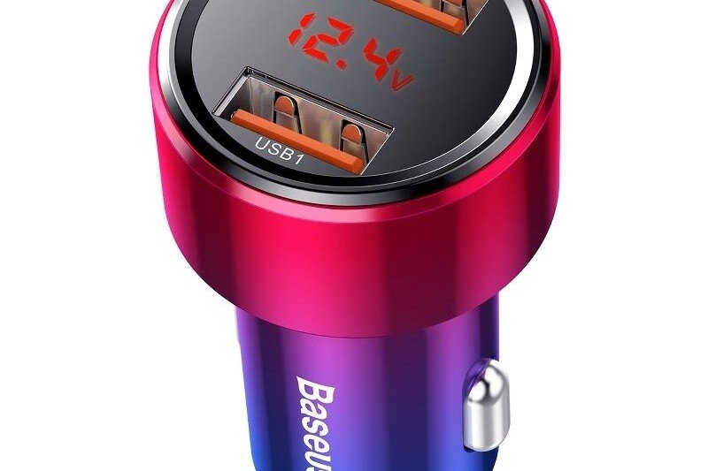 Baseus Magic 2x USB QC 3.0 45W auto punjač crveno-plavi