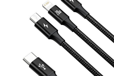 BASEUS Multikabel RAPID USB-C 3v1 mikro USB / Lightning / USB-C, 20W ...